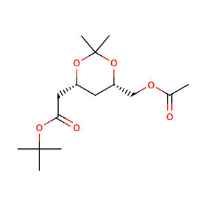 tert-Butyl (4R-cis)-6-[(acetyloxy)methyl]-2,2-dimethyl-1,3-dioxane-4-acetate, CAS No. 154026-95 ...
